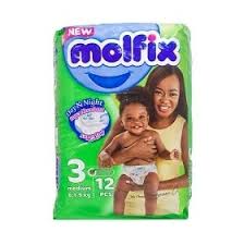 Molfix Day & Night Size 3 6-9Kg 12 Pieces